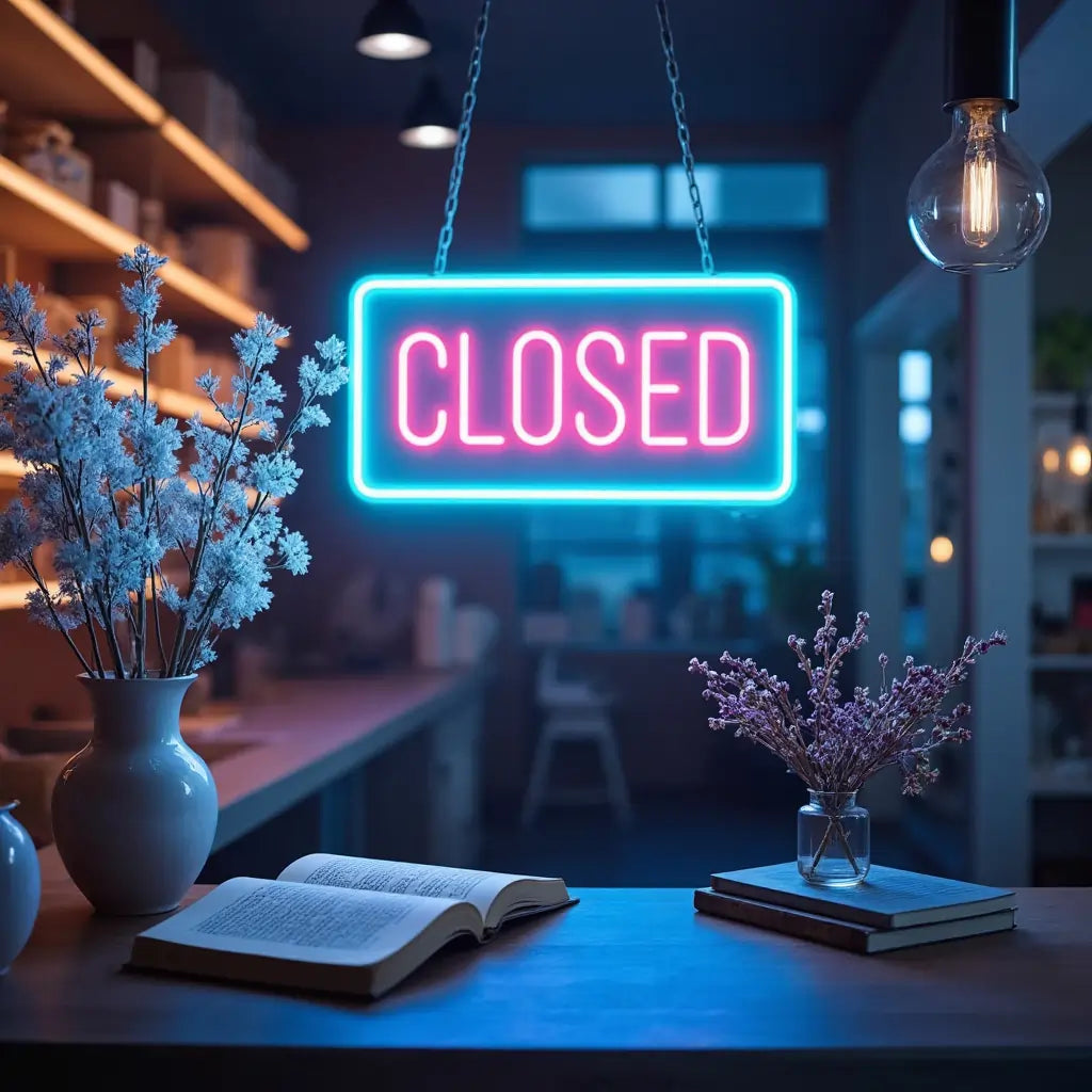 Shop Closed Neon Sign - Groovy Neon Signs - Groovy Neon Signs